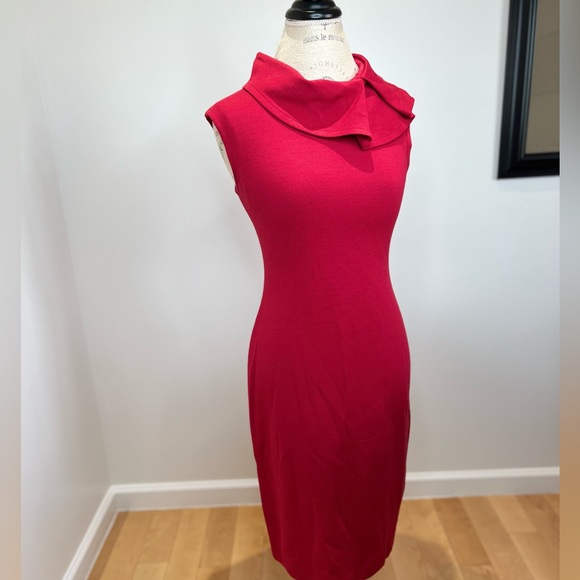 St. John | Dresses | Stjohns Red Dress In Very Good Condition | Poshmark